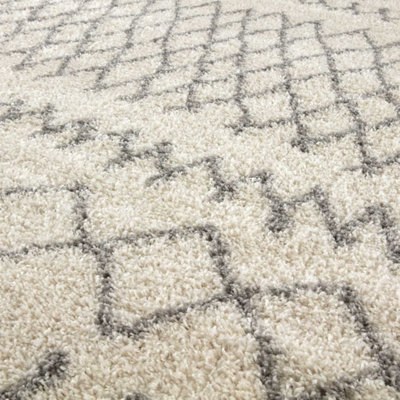 Moroccan Shaggy Rugs and Runners Soft Fluffy Tribal Design High Pile ...