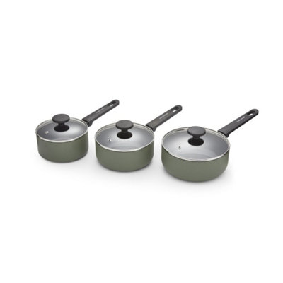 Morphy Richards 3 Piece Recycled Aluminium Saucepan Set