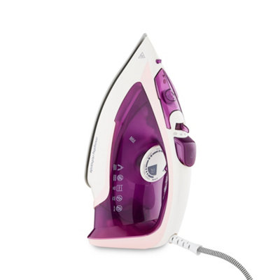 Morphy Richards Steam Flow 2400W Turbo Steam Iron Pink/White