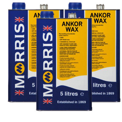 Morris Ankor Anti Rust Wax Rust Proof & Prevent Corrosion on Vehicles 3x5L