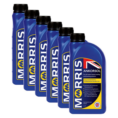 Morris Anti Corrosion Fluid Inhibitor - Central Heating & Automotive 6x1L