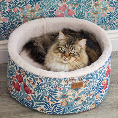 Morris & Co Bower Print Cat & Small Dog Round Bed