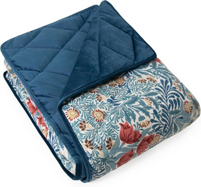 Morris & Co Bower Print Square Box Dog & Cat Blanket