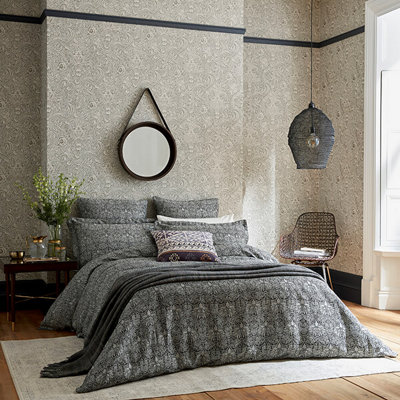 Morris & Co Crown Imperial Double Duvet Cover Charcoal