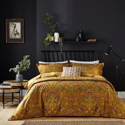 Morris & Co Seasons By May Super King Size Duvet Cover Set Saffron ...