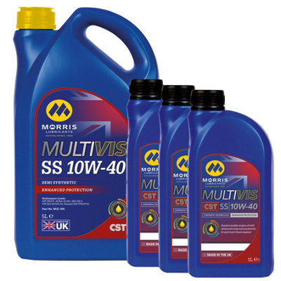 MORRIS CST 10W 40 SEMI-SYNTHETIC ENGINE OIL 10W-40 API SN/CF ACEA A3/B4 8L