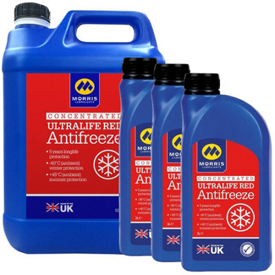 MORRIS Ultralife Red Antifreeze Coolant G12 Concentrated Longlife OAT ...