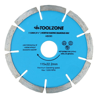 Mortar Raking Disc 4-1/2" 115mm Diamond Pointing Angle Grinder Blade ...