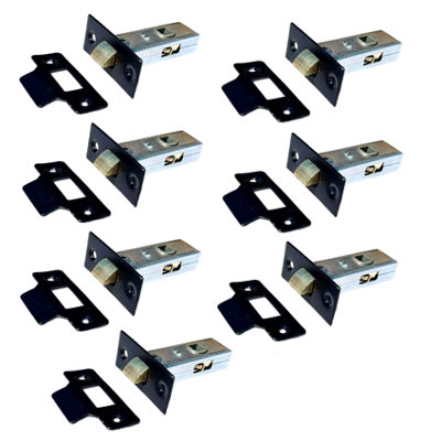 MORTICE TUBULAR LATCH 2.5" 63mm x 7 Internal Door Catch BLACK | DIY at B&Q