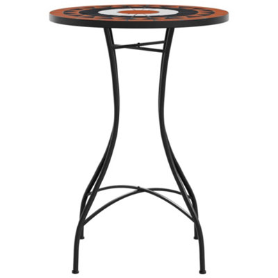 Mosaic Bistro Table Terracotta and White50x70 cm Ceramic