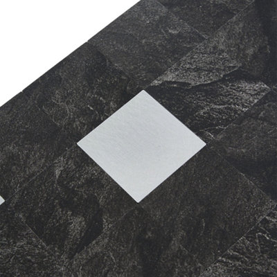 Mosaic Style Marble Effect Square Brick Design Peel and Stick Wall ...