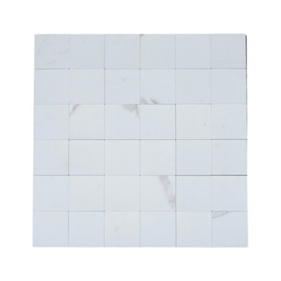 Mosaic Style Marble Effect Square Brick Design Peel and Stick Wall ...
