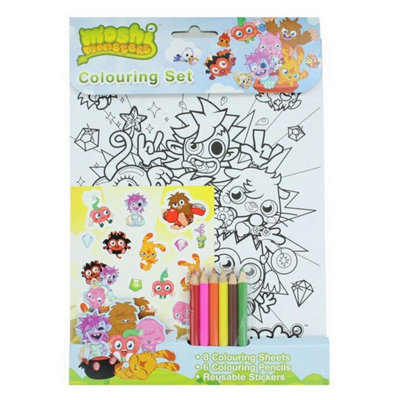 Moshi Monsters Colouring Set (Pack of 15) Multicoloured (One Size)
