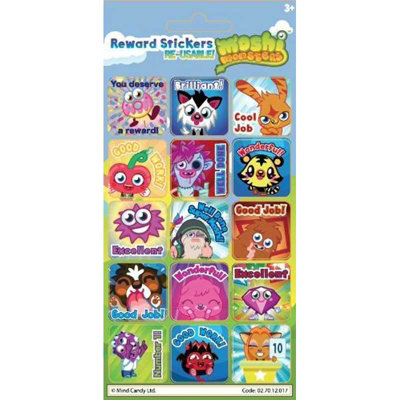 Moshi Monsters Foil Characters Reward Stickers Multicoloured (One Size)