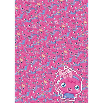 Moshi Monsters Poppet Gift Wrap Pink/Blue (One Size) | DIY at B&Q
