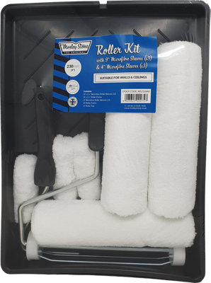 MOSLEY STONE 4" & 9" 6 SLEEVE MICROFIBRE ROLLER SET