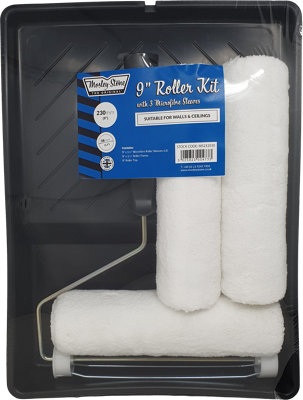 MOSLEY STONE 9" 3 SLEEVE MICROFIBRE ROLLER SET