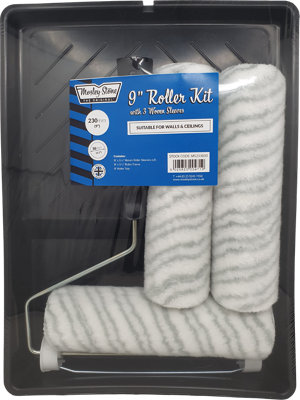 MOSLEY STONE 9" 3 SLEEVE WOVEN ROLLER SET