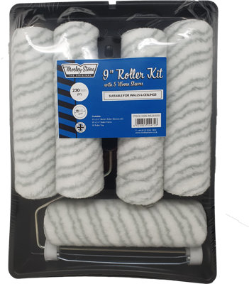 MOSLEY STONE 9" 5 SLEEVE WOVEN ROLLER SET