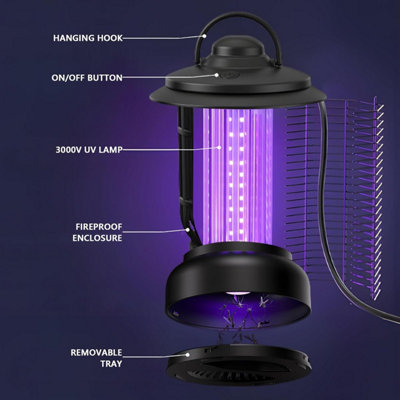 Mosquito Killer Lamp, 2 in 1 Electric Mosquito Killer, Wall Mounted and ...