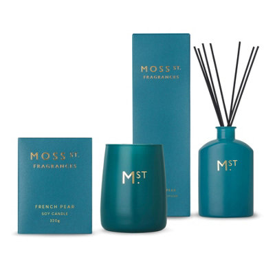 Moss St. Fragrances - Scented Candle & Diffuser Set - 320g/275ml ...
