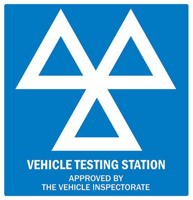 MOT SIGN MOT TESTING STATION (HEAVY DUTY) VEHICLE TESTING DVSA 600X625mm