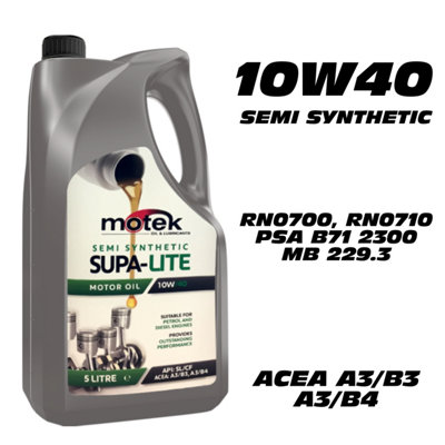 Motek Supa-Lite 10w40 Semi Synthetic 5 Litre Engine Oil