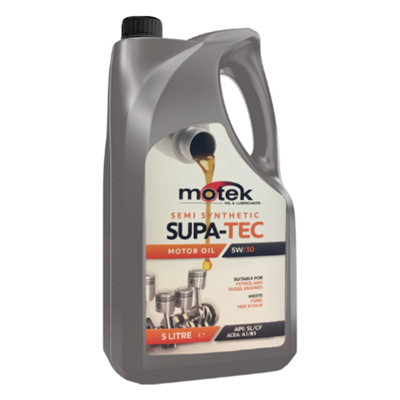 Motek Supatec 5w30 Semi Synthetic 5 Litre Engine Oil | DIY at B&Q