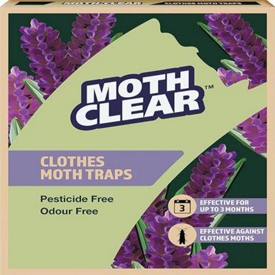 Moth Clear Clothes Moth Trap Easy to Use Non Toxic Adhesive Protects ...