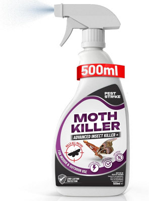 Moth Killer Spray - 500ml Fast Acting Moth Repellent for Wardrobes ...