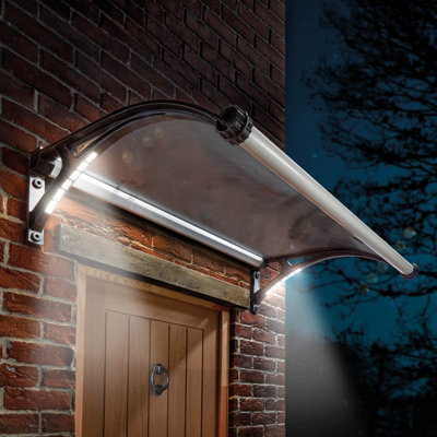 Motion Light Door Canopy - Solar-Powered LED Porch Cover with Sensor ...