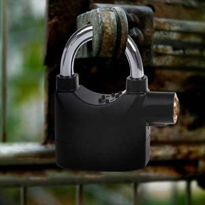 Motion Sensor Alarm Padlock Shed Garage Alarmed Heavy Duty Wireless ...