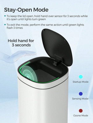 Motion Sensor Kitchen Bin 50L, Automatic Rubbish Bin, Trash Bin, Multi ...