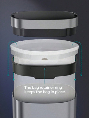 Motion Sensor Kitchen Bin 50L, Automatic Rubbish Bin, Trash Bin, Multi ...