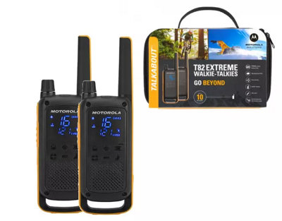 Motorola Walkie Talkie Two Way Radio T82 Extreme - Twin Pack