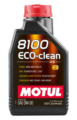 Motul 8100 ECO-CLEAN 0W30 1L Auto Oil Lubricant 0W-30 Fully Synthetic 102888