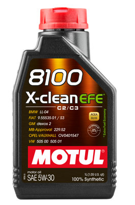 Motul 8100 X-CLEAN EFE 5W30 1 Liter Auto 5W-30 Fully Synthetic 109470