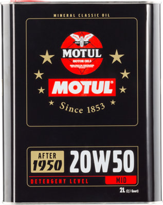 Motul CLASSIC 20W50 2 Liter Auto Engine Lubricant Engine Oil 20W-50 Mineral