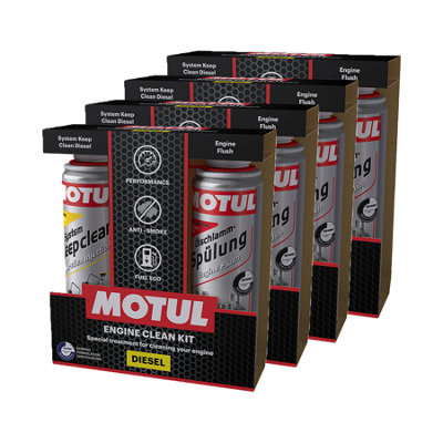 MOTUL Engine Clean Kit Diesel Engine Flush&Fuel System Cleaner Additive ...