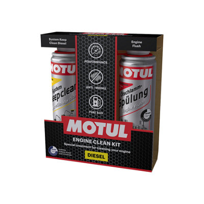 MOTUL Engine Clean Kit Diesel Engine Flush&Fuel System Cleaner Additive ...