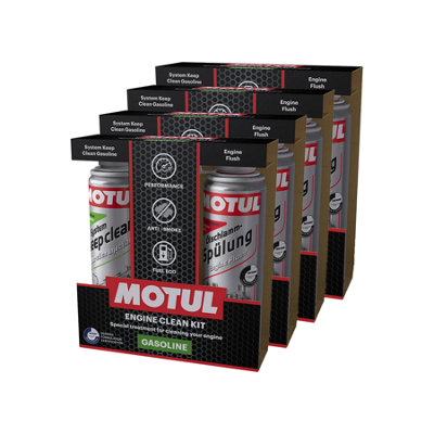 MOTUL Engine Clean Kit Gasoline Petrol Engine Flush & System Cleaner ...