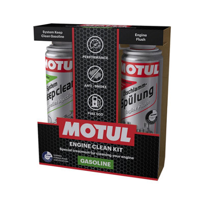 MOTUL Engine Clean Kit Gasoline Petrol Engine Flush & System Cleaner 600ml