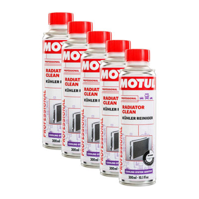MOTUL Radiator Cleaner Flush 5x300ml Cleans & Removes Deposits Cooling ...