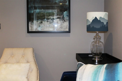 mountain landscape illustration (Ceiling & Lamp Shade) / 45cm x 26cm ...
