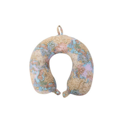 Mountain Warehouse World Map Memory Foam Travel Pillow Brown One Size