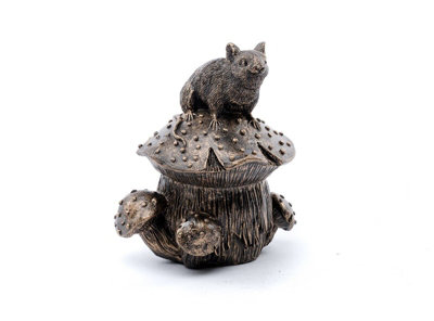 Mouse On Toadstool Plant Drip Feeder Cover & Feed - L6 x W7 x H9 cm