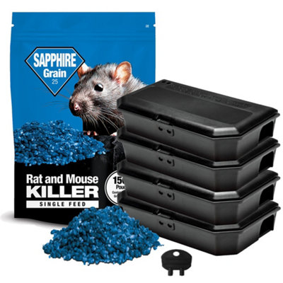Shop Mouse Poison Blue Grain (6 x 25g) Maximum Strength Mice Killer ...
