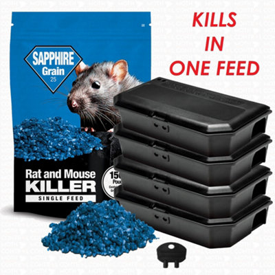 Shop Mouse Poison Blue Grain (6 x 25g) Maximum Strength Mice Killer ...