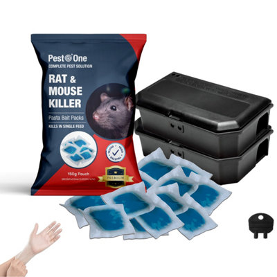 Mouse Poisoning Blue Pasta Sachets and Mouse Bait Boxes Single Pack ...