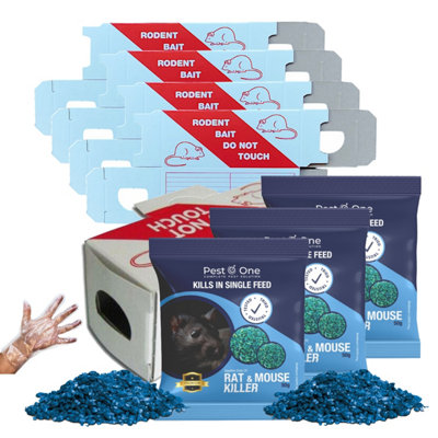 Mouse Poisoning Sachets Grain Bait with Cardboard Mouse Boxes Single ...